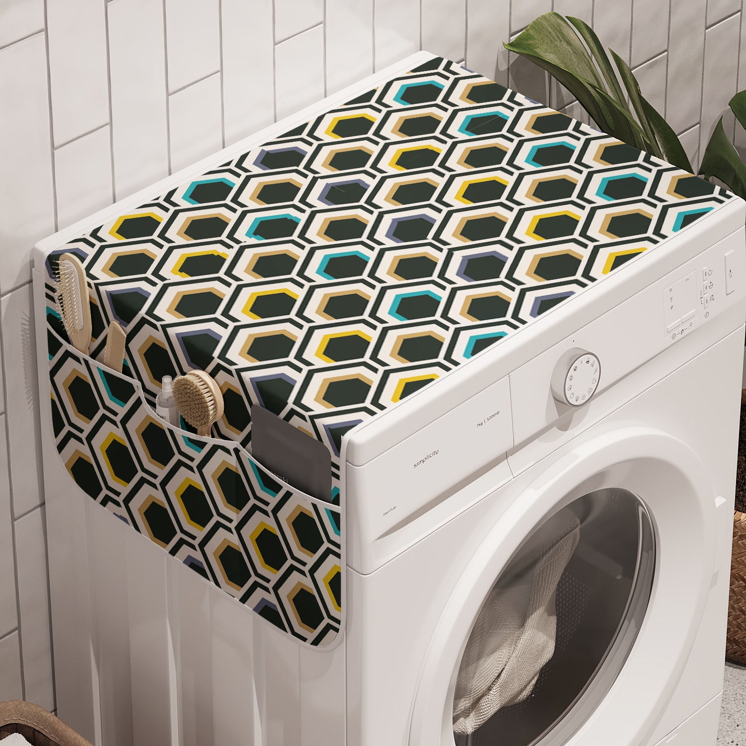 Geometric Washing Machine Organizer, Overlapping Hexagonal Shapes with ...