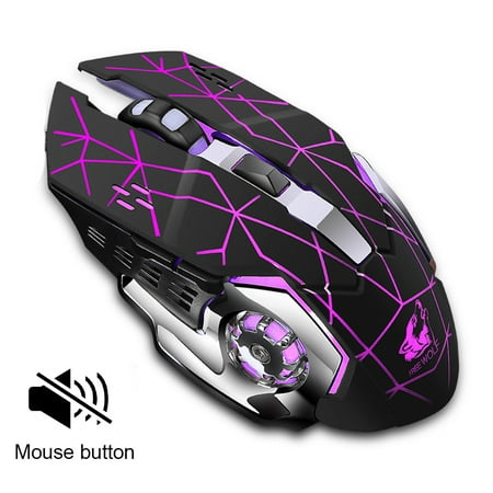 Free Wolf X8 Game Mouse Wireless Charging Silent Illuminated Mechanical ...