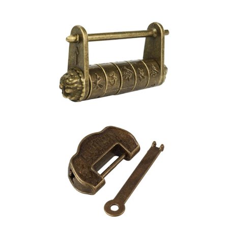 Antique Castle Chinese Old Style Combination Padlock Old Style ...