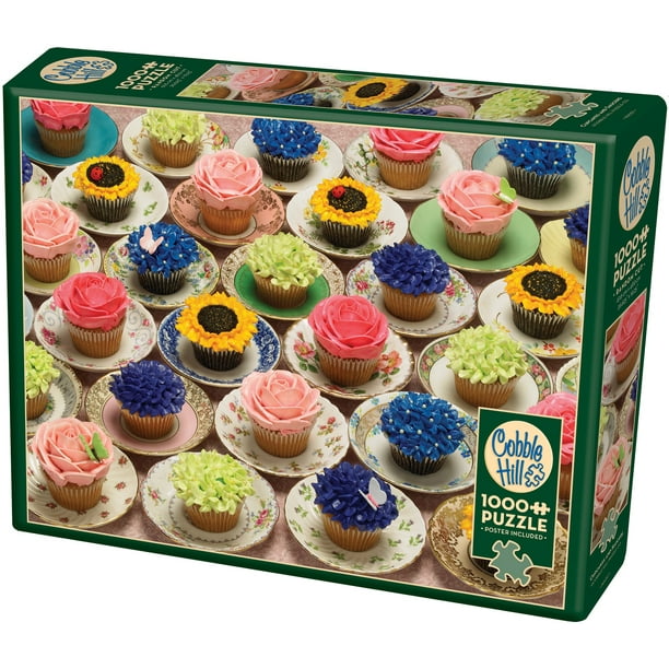 Jigsaw Puzzle 1000 Pieces 26.625"X19.25"-Cupcakes & Saucers - Walmart ...