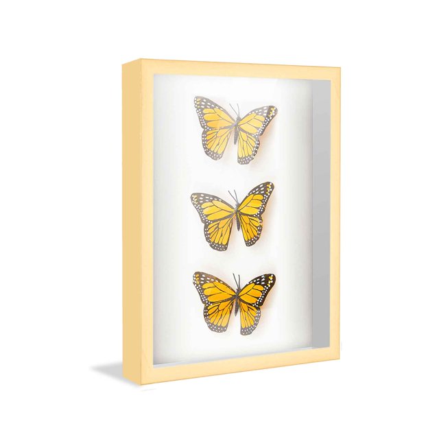 30x40 Shadow Box Frame Gold | 1.625 inches Deep Real Wood Traditional ...