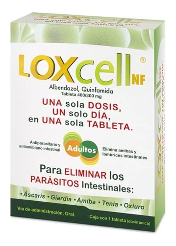 Loxcell Tratamiento Amibiasis Una Dosis 3 Pack Loxcell Original ...