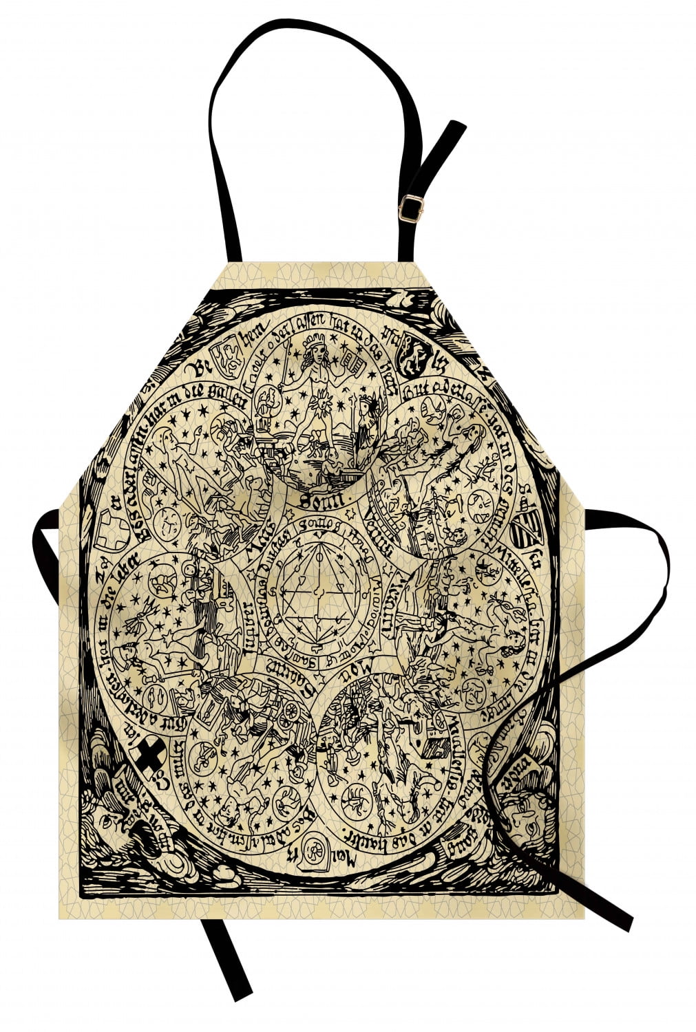 Astrology Apron Series of Ancient Mystic Esoteric Old Map with Man ...