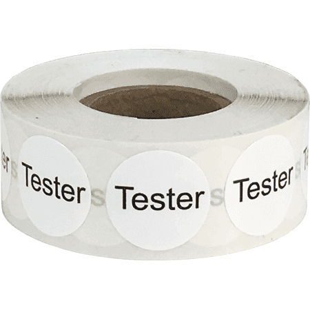 Spray Resistant Cosmetic Tester Labels .75 Inch Round Circle Dots 500 ...