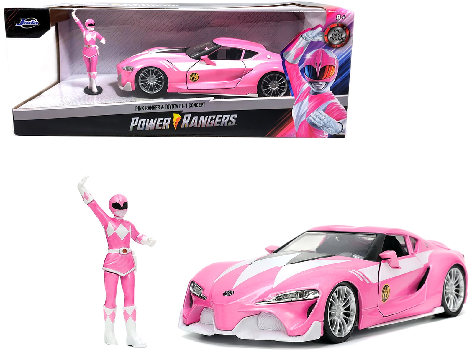 Toyota FT-1 Concept Pink Met. & Pink Ranger Diecast Figurine "Power ...