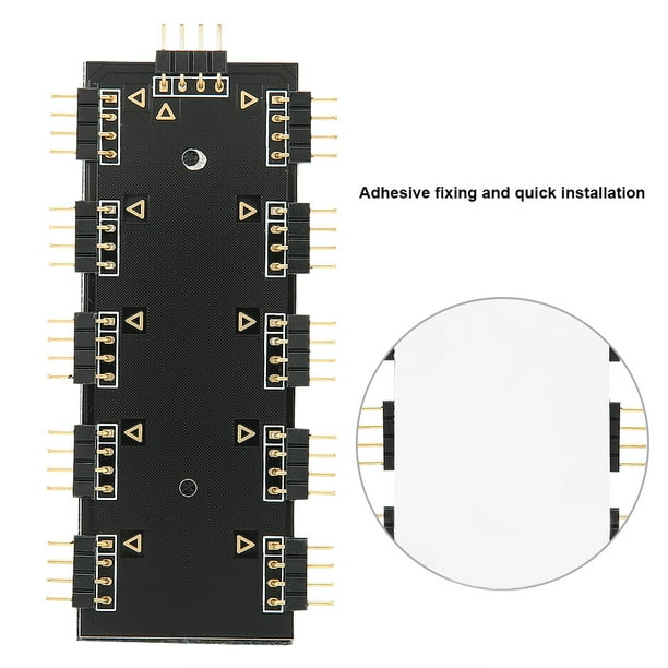 Hub RGB Hub Controlador 1-10 RGB Controlador De Cubo PC Ventilador De ...
