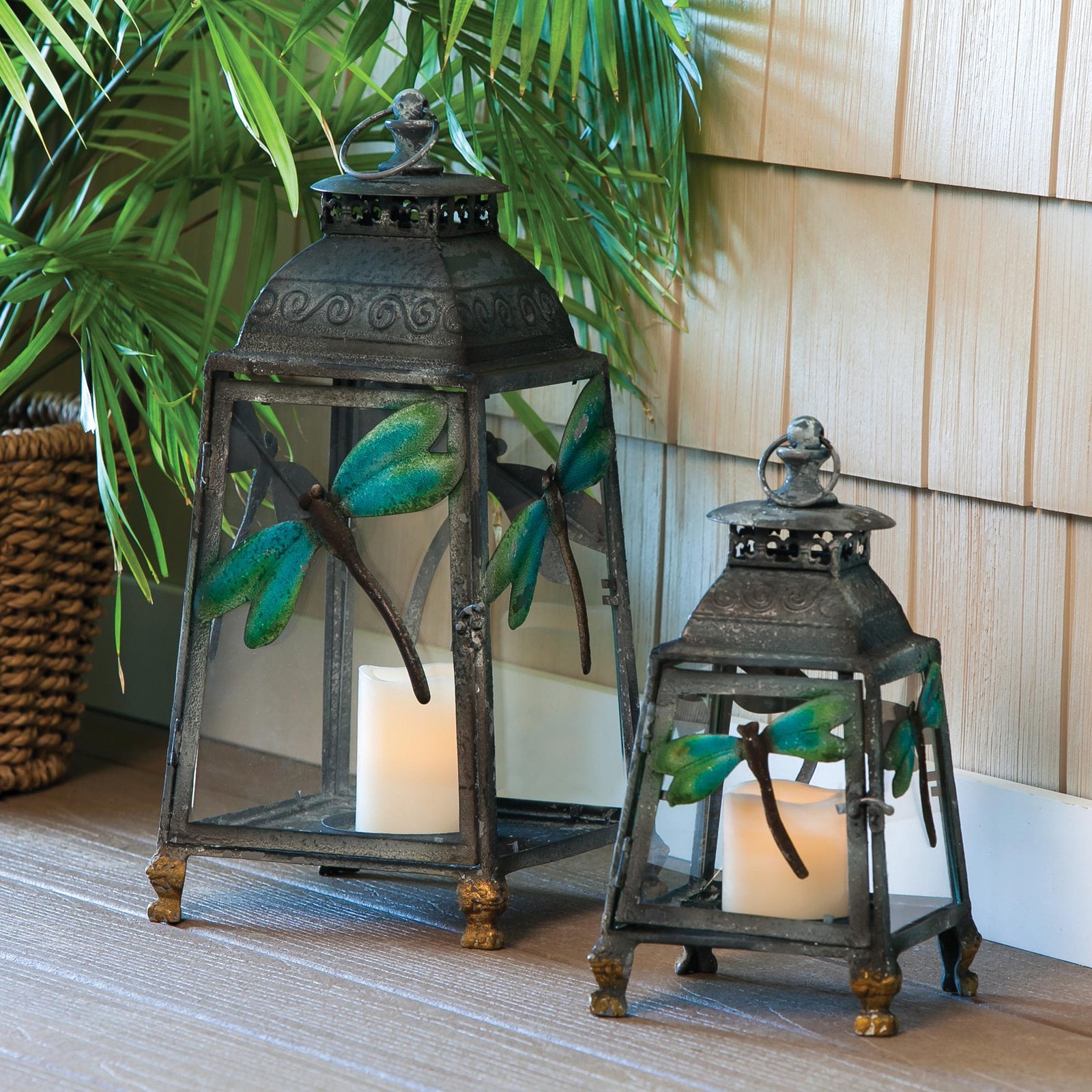 Cape Craftsman Dragon Fly Outdoor Lantern - Set of 2 - Walmart.com
