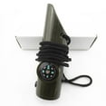 7 In 1 Emergency Whistles Compass Thermometer Flashlight Camping ...