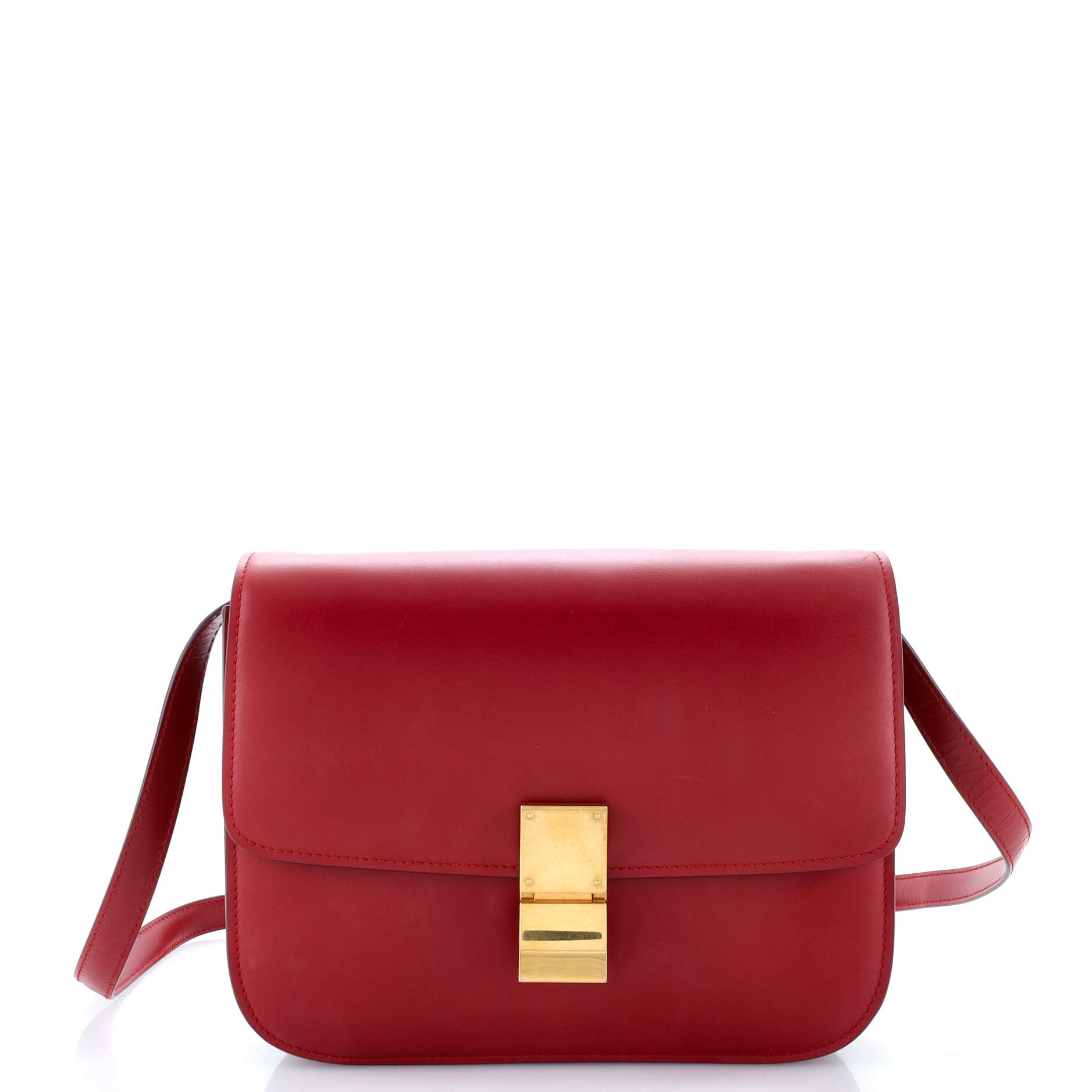 Pre-Owned Classic Box Bag Smooth Leather Medium By Rebag - Walmart.com