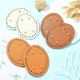 6Pcs 3 Colors PU Leather Oval Bottom for Knitting Bag Women Bags ...