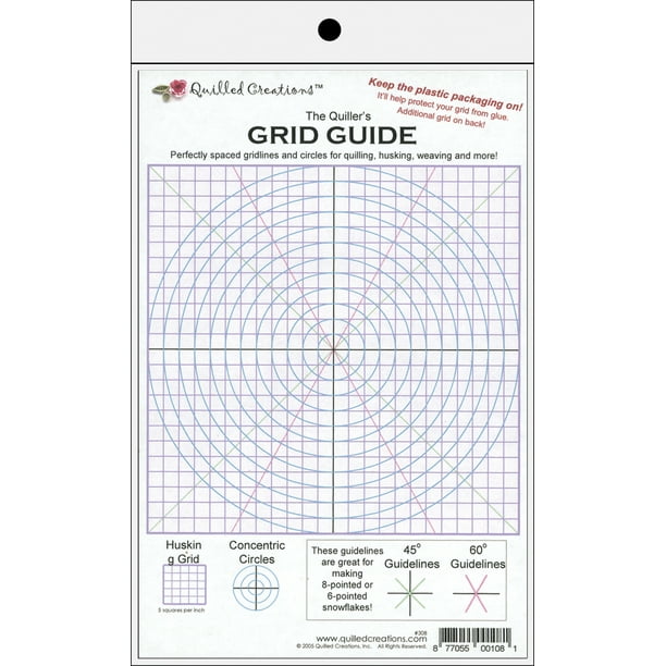 Quilled Creations The Quillers Grid Guide for Paper Crafting, 8 by 5 ...