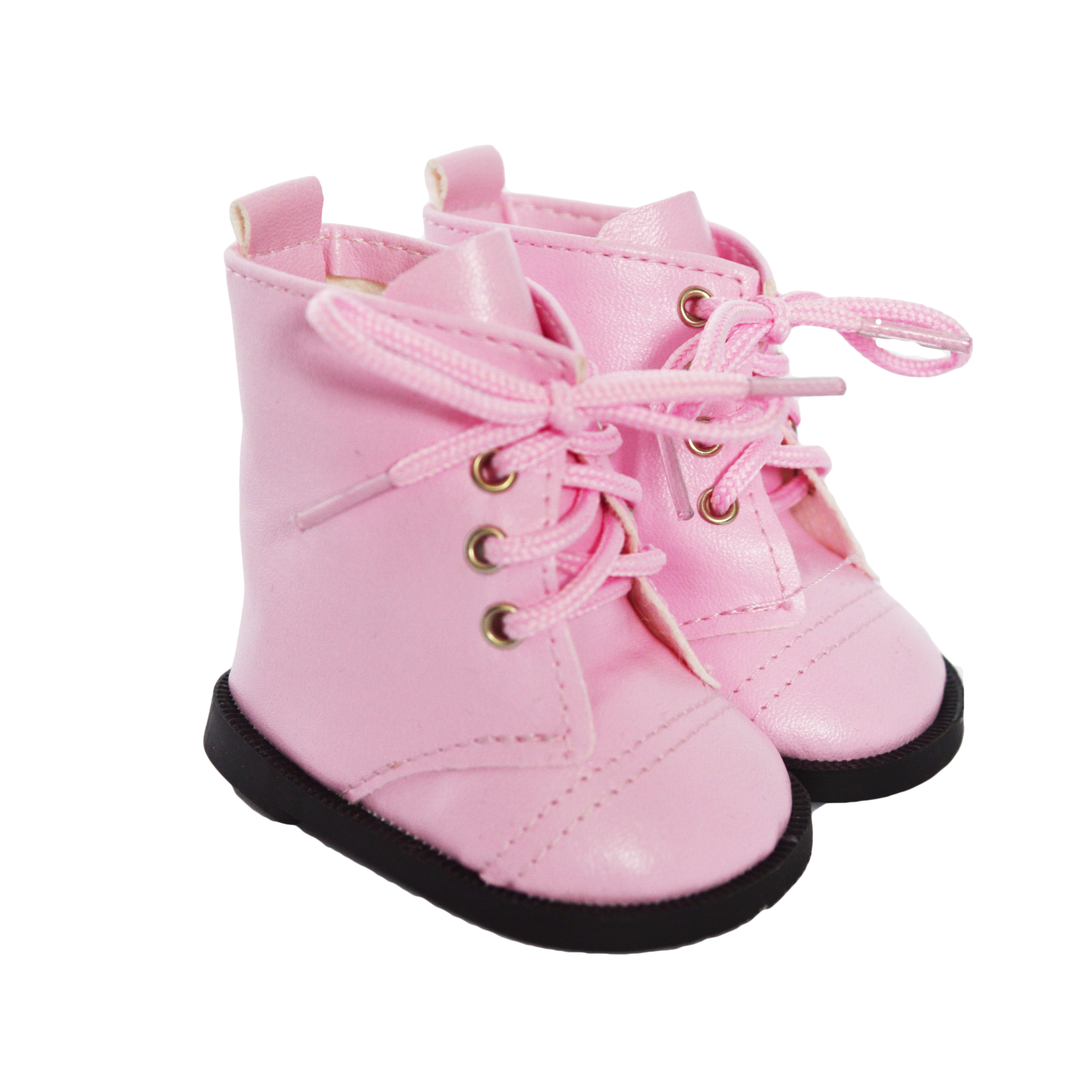 18 Inch Doll Boots- Modern Light Pink Tie Boots Fits 18 Inch Fashion ...