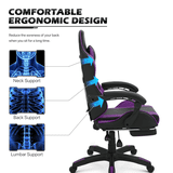 MoNiBloom Gaming Chair, Ergonomic High Back, Adjustable Reclining ...
