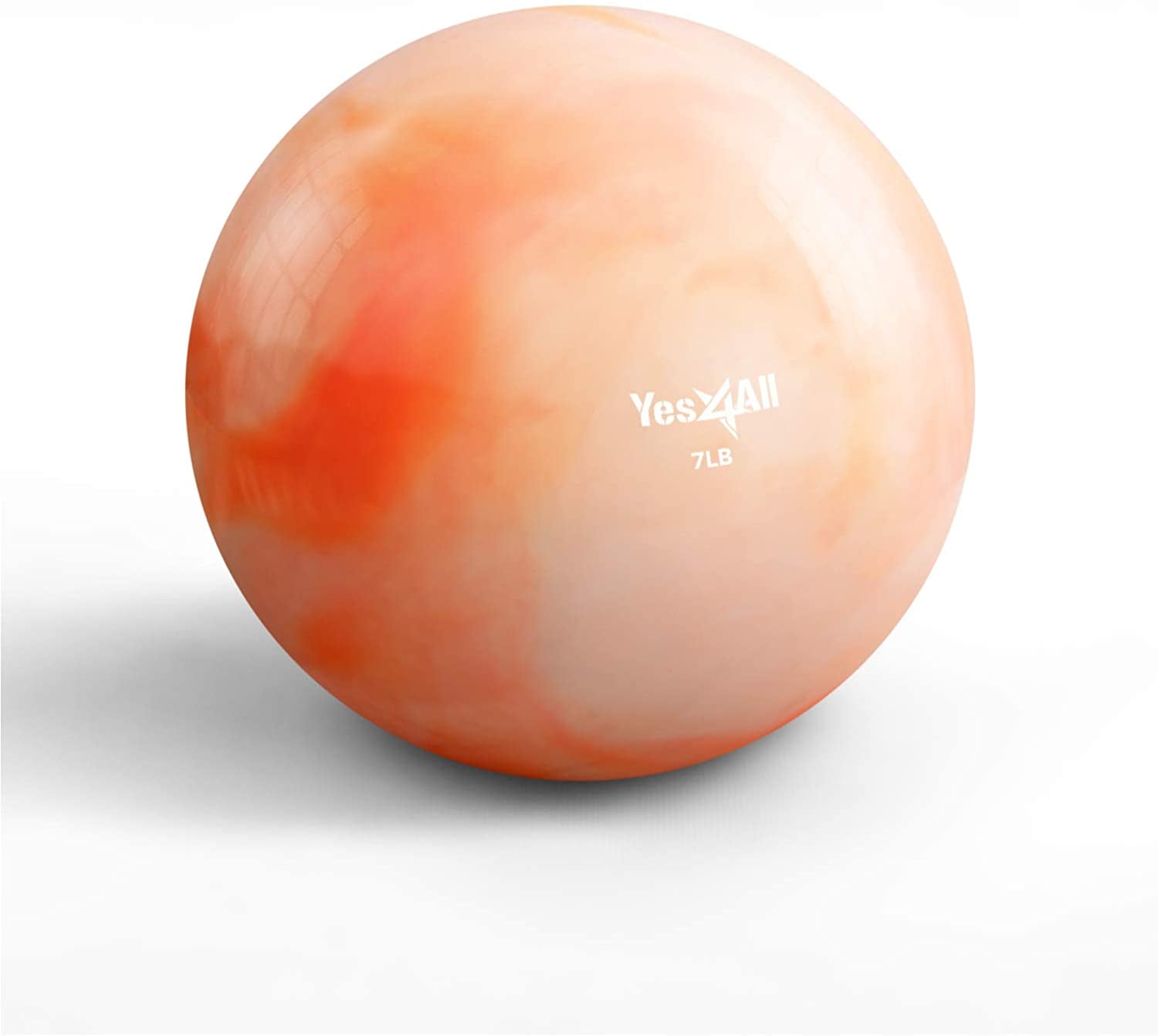 Yes4All 7lbs Soft Weighted Toning Ball Marble Orange - Walmart.com