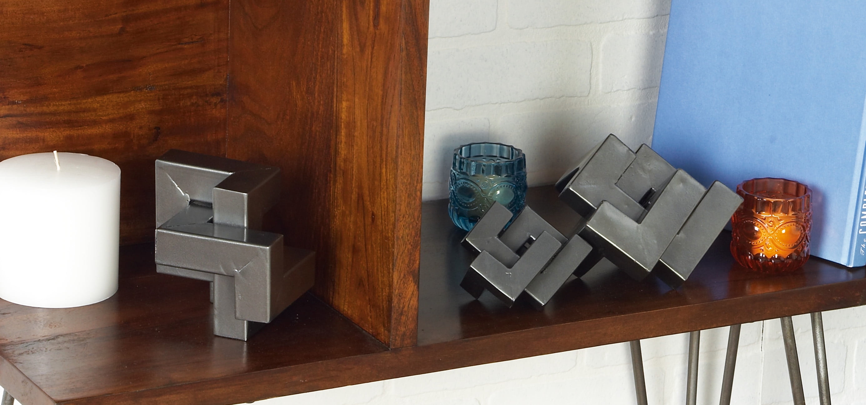 DecMode Set of 3 Industrial 3, 4, and 5 Inch Gray Interlocking ...