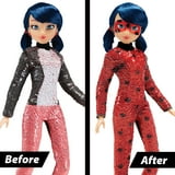 Miraculous Ladybug Fashion Flip Doll Playset, Marinette to Ladybug ...