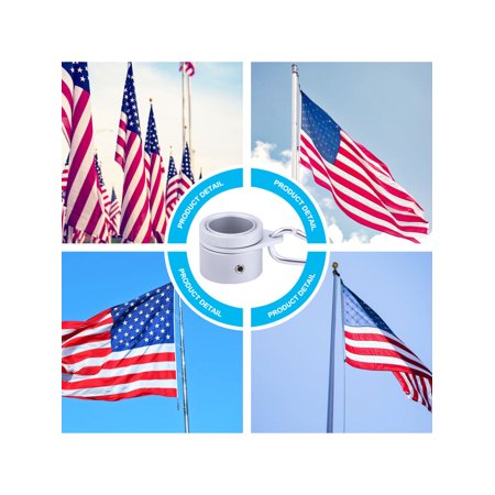 5 PCS Convenient Premium Flag Pole Kit Spinning 1 inch 360 Degree ...