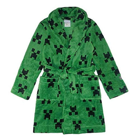Minecraft Boys Luxe Plush Robe (10, green) | Walmart Canada