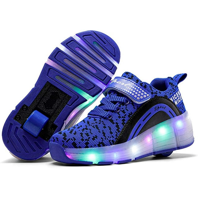 Roller Shoes Girls Boys Wheel Shoes Kids Roller Skates Shoes LED Light ...