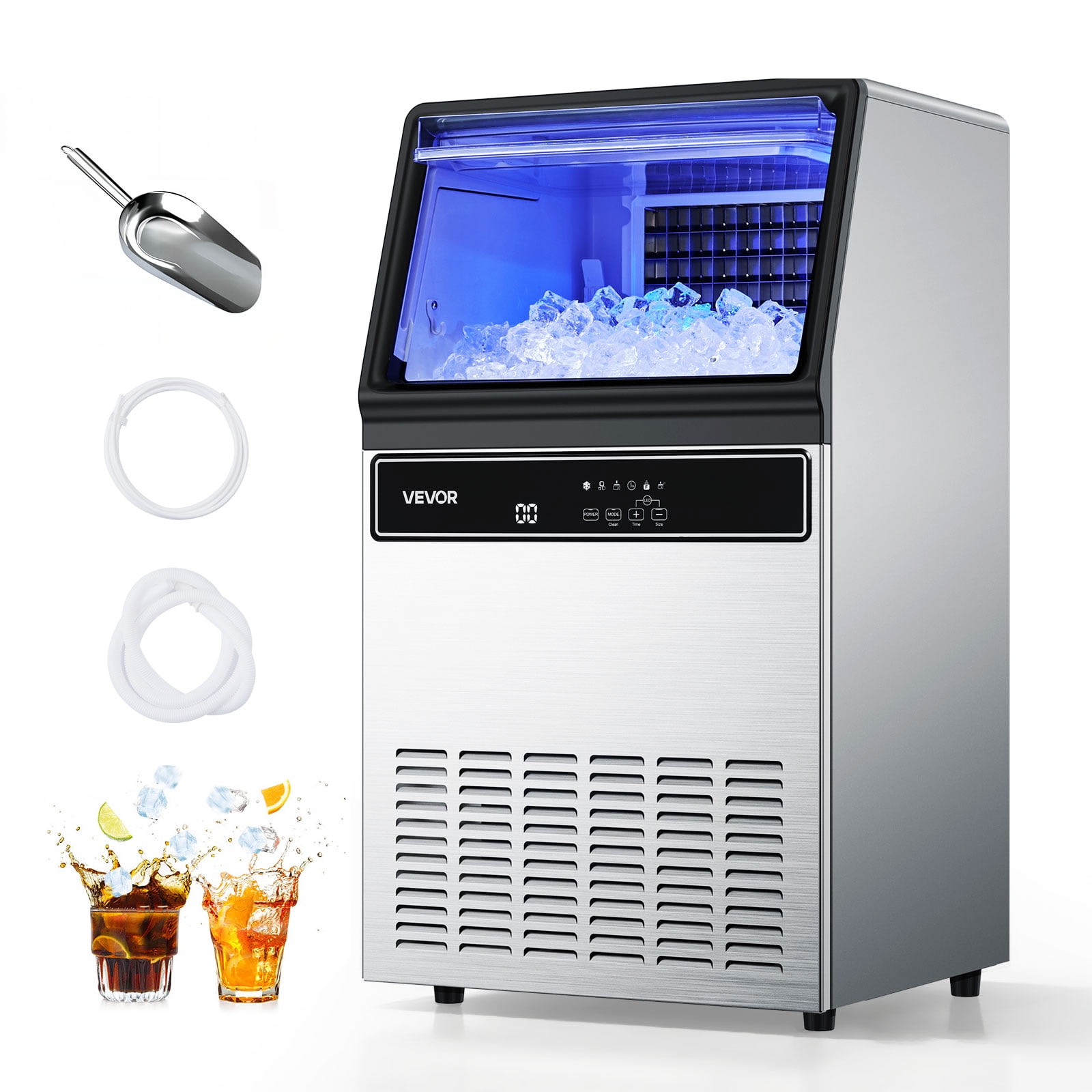 Click here for Vevor Commercial Ice Maker Machine  130lbs/24h Wit... prices