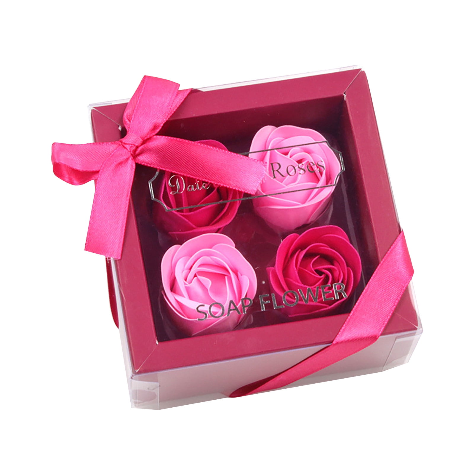 Njspdjh Artificial Flowers Box Rose Flowers for Valentine's Gifts DIY ...
