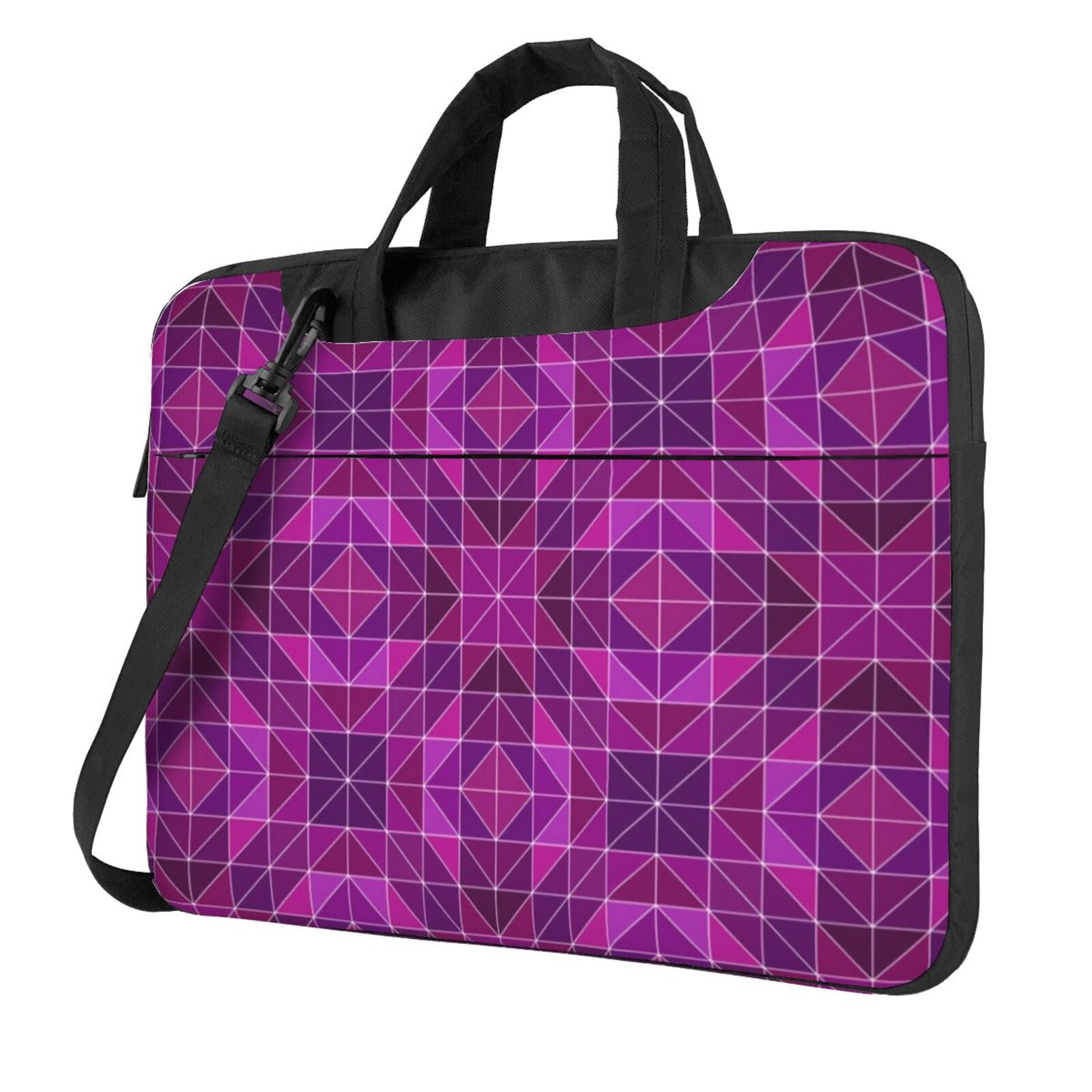 Purple Triangle Mosaic Laptop Bag, 13 inch Laptop or Tablet, Business ...