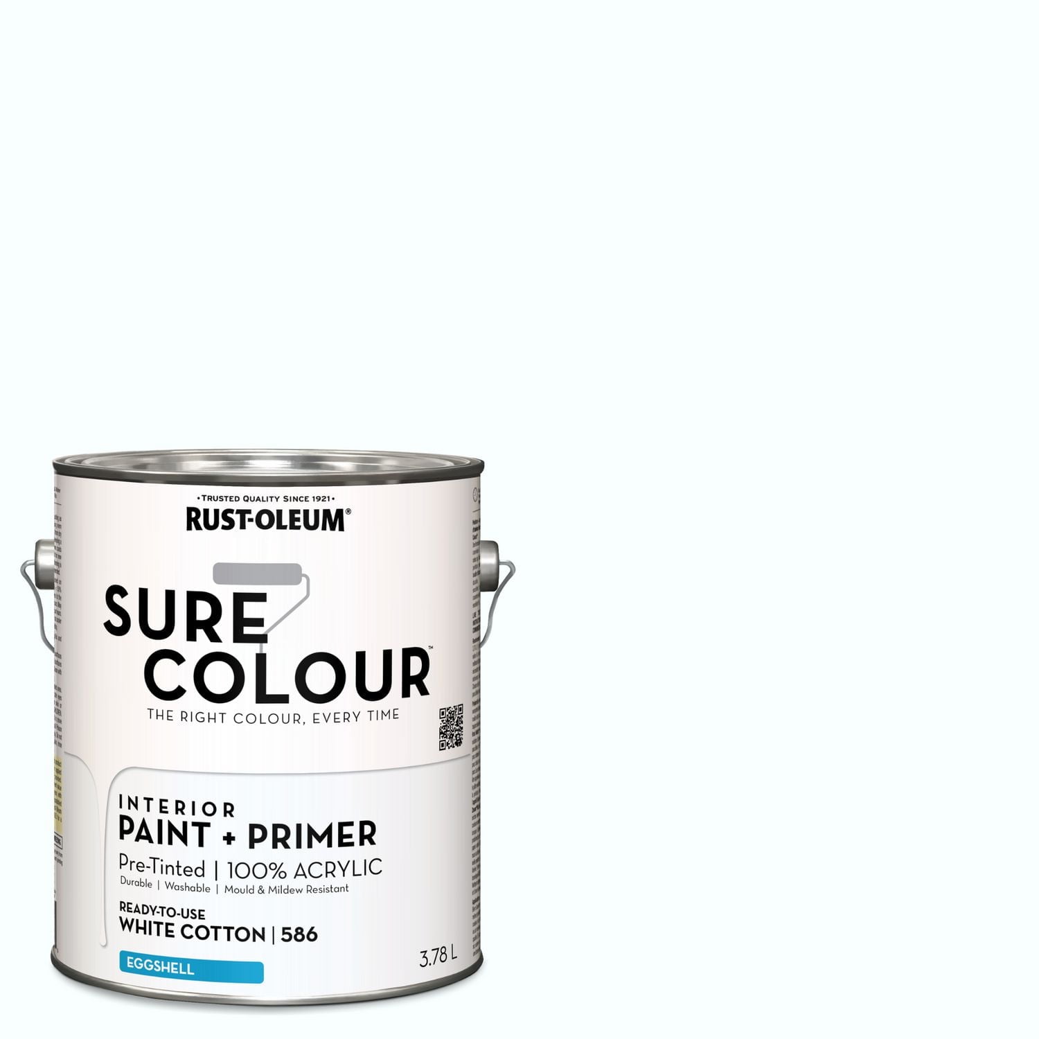 Rust-Oleum Sure Colour™ Paint + Primer, Interior Eggshell, White Cotton ...