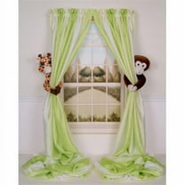 Curtain Critters ALGFZB470213COL Plush Safari Giraffe & Zebra Curtain ...