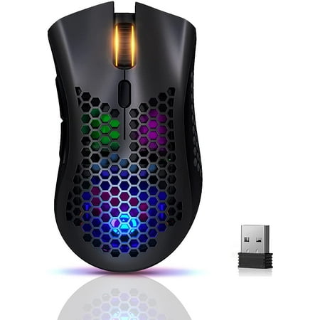 Masshiro wireless gaming mouse, gaming mice with honeycomb shell, 7 ...