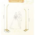 Arch Backdrop Stand, Curved Wedding Arch Set of 2 (7.5FT/6.2FT) Wedding ...