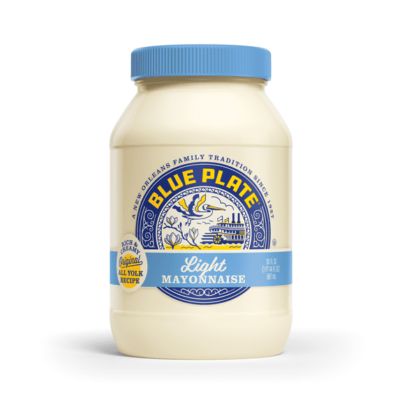 Blue Plate Light Mayonnaise, Olive Oil Blend, 30 Fl Oz, Rich and Creamy ...