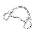 D Ring Horse Bit Stainless Steel Horse Mouth Snaffle Bit with Chain for ...