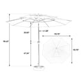 115.75" 3 Tier Auto-Tilt Patio Umbrella,Wind Resistent,Outdoor Double ...