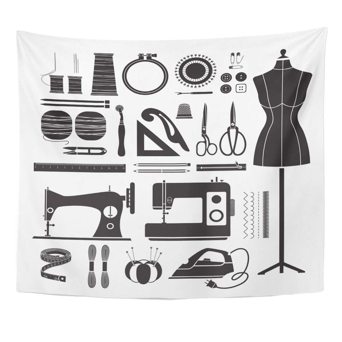 ZEALGNED Accessories Sewing Kit Monochrome Needlework Tailor ...