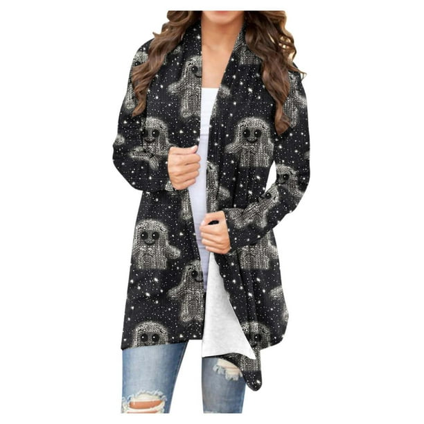 lcziwo 2024 Women's Lightweight Cardigan Sweaters Halloween Costumes ...