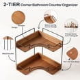 Bathroom Counter Organizer, Wooden Corner Shelf,Storage and ...