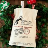 Joyfy Christmas Burlap Gift Bag 26" x 19", Extra Large Santa Sack with ...