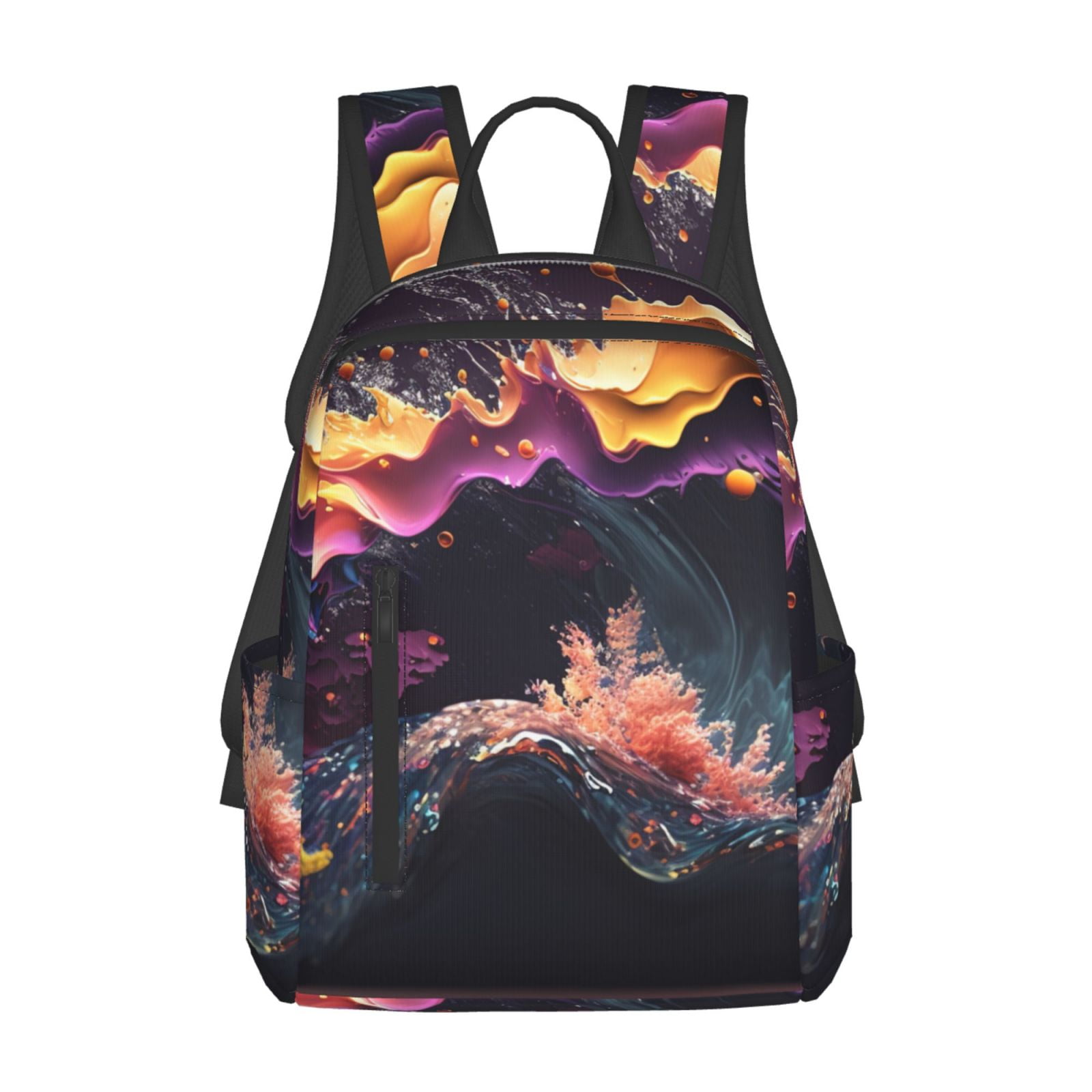 Disketp Explosive Fluid Splash Art for Lightweight Backpack, Durable ...