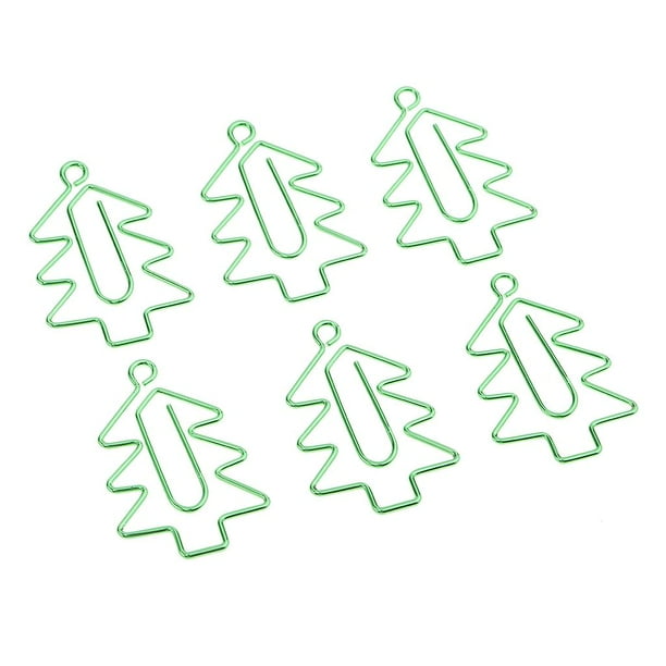 6 Pieces Trees Shape Paper Clips Paper Clips Staples File Dispenser ...