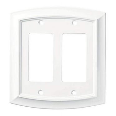 Brainerd Leaf and Vine Quad-Switch Wall Plate, Brushed Satin Pewter ...