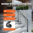 CAFORKP Arch #3 Wrought Iron Outdoor Step Handrail Fits 3 or 4 Steps ...