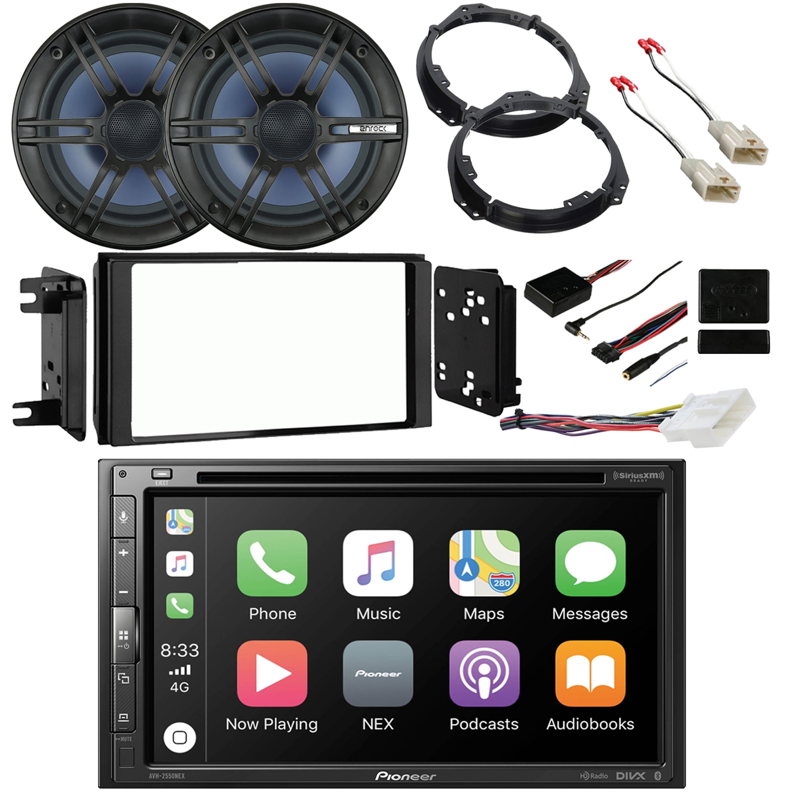 Pioneer 6.8" Double-DIN Touchscreen Multimedia DVD Bluetooth Apple ...