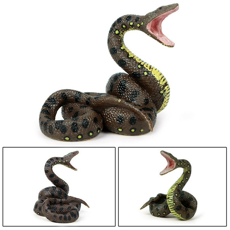 Realistic Open Mouth Snake Toy Scary Big Python Toys
