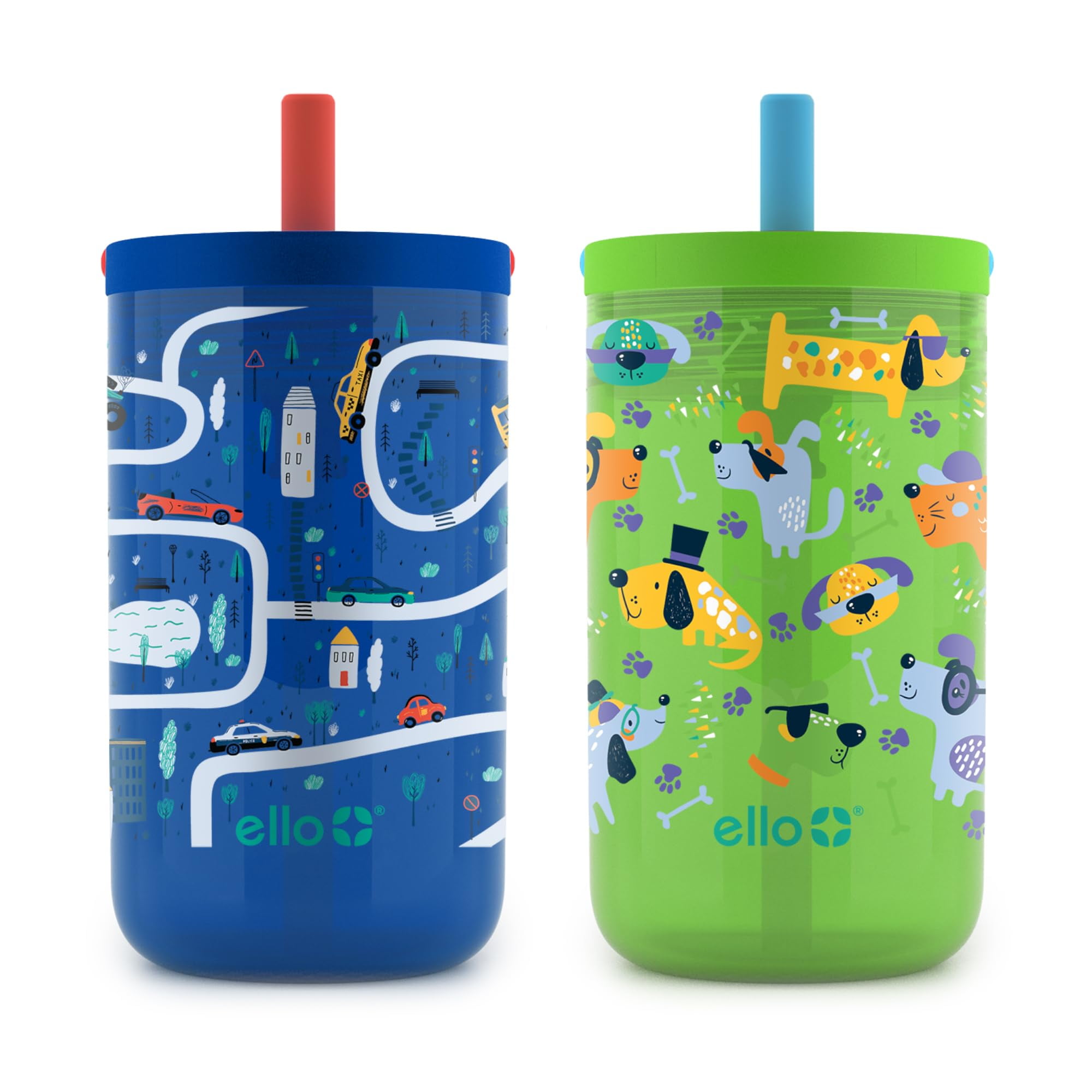 Juego de vasos Ello Bop, paquete de 2 unidades, 350 ml, para niños con ...
