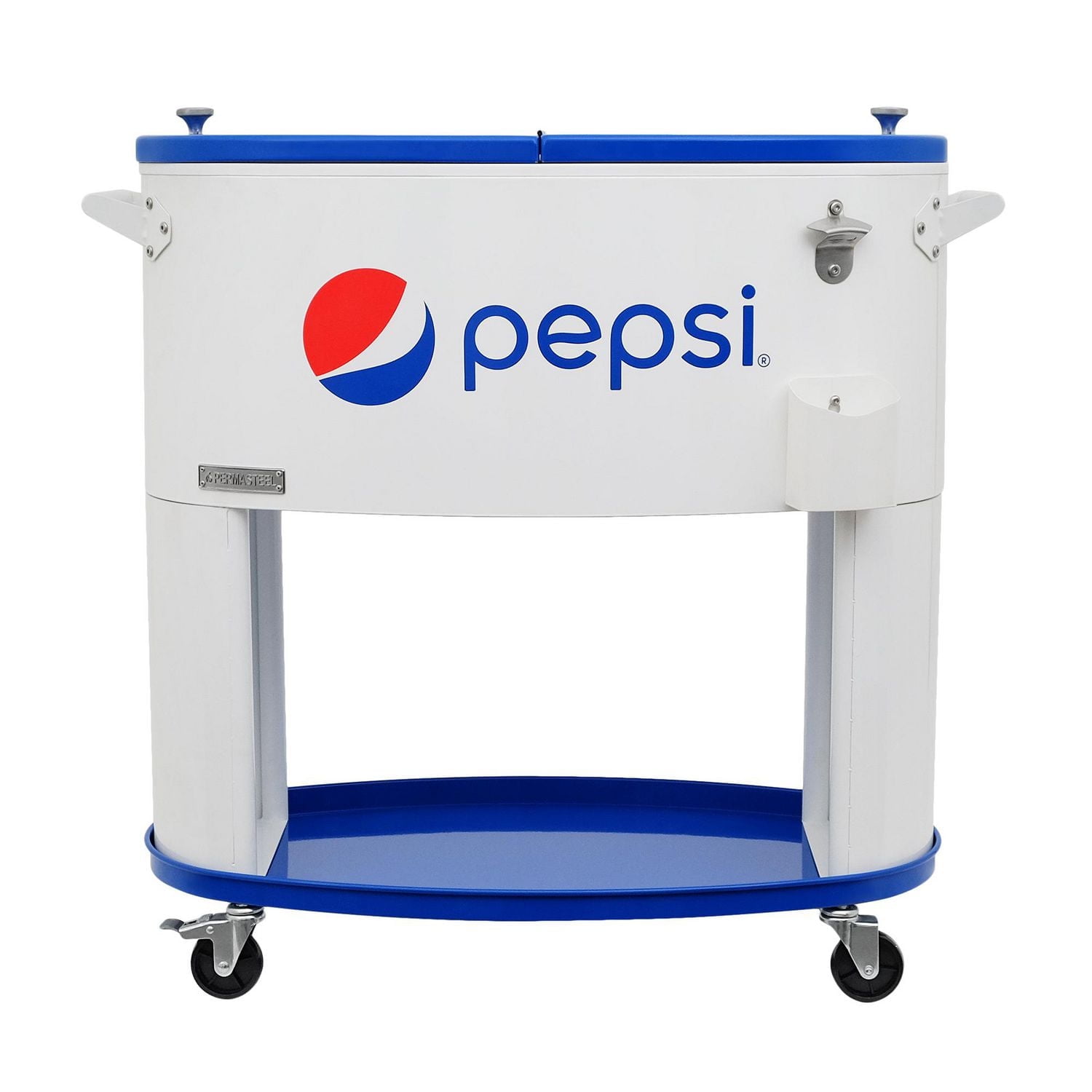 Click here for Permasteel 80qt Oval Pepsi Patio Cooler - White prices