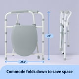 Medline 3-in-1 Bedside Commode, Portable Toilet, Sturdy, 350 lb Weight ...