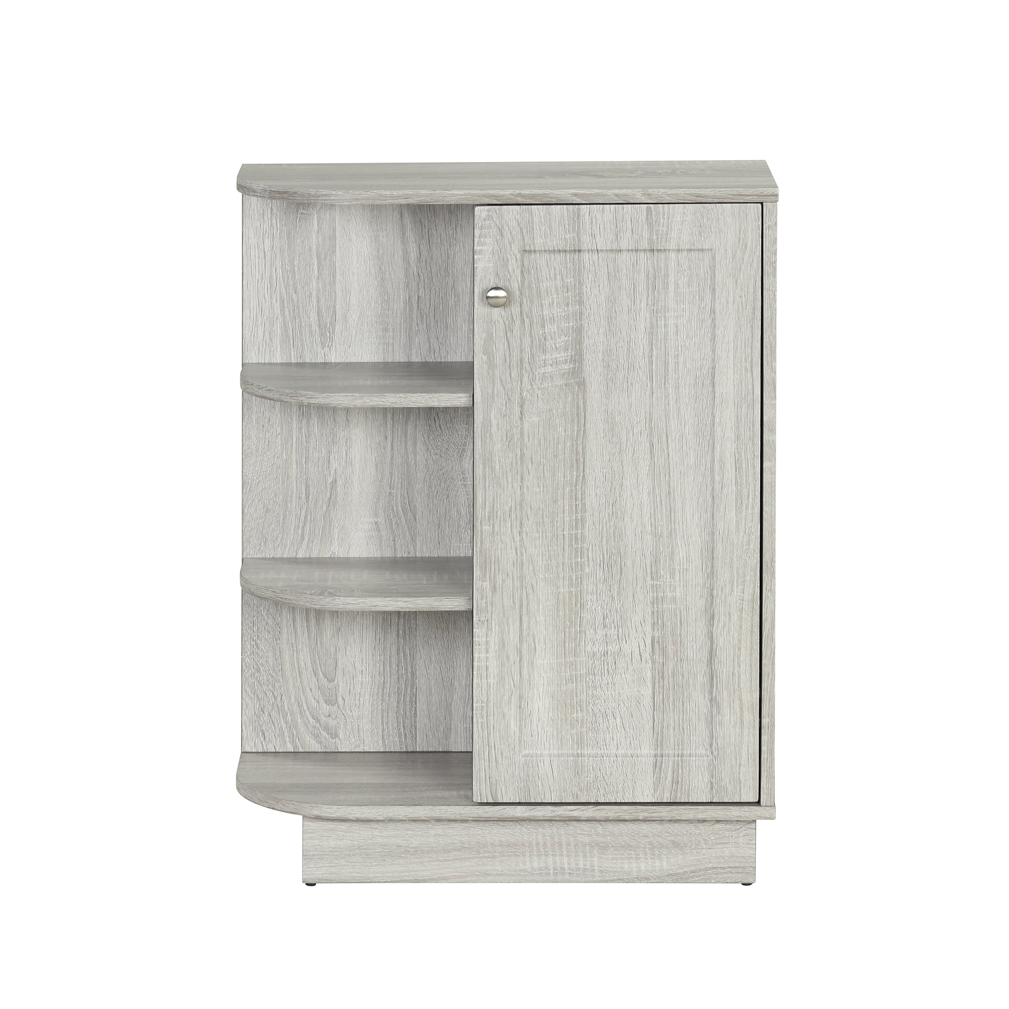 Open Style Shelf Cabinet with Adjustable Plates Ample Storage Space ...