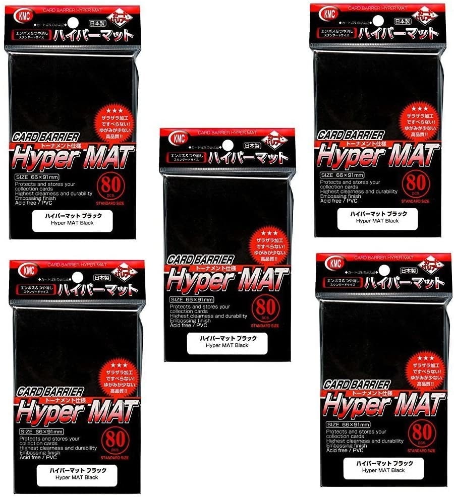 KMC Hyper Matte Sleeves Black ????5 Sets (5 Packs/total KMC KMC ...
