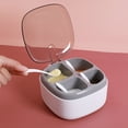 Transparent Spice Jar Organizer 4 Compartment Seasoning Dispenser for ...