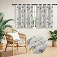 Cat and Toast Bicycle Gray Pattern Blackout Curtains,Triple Weaved ...